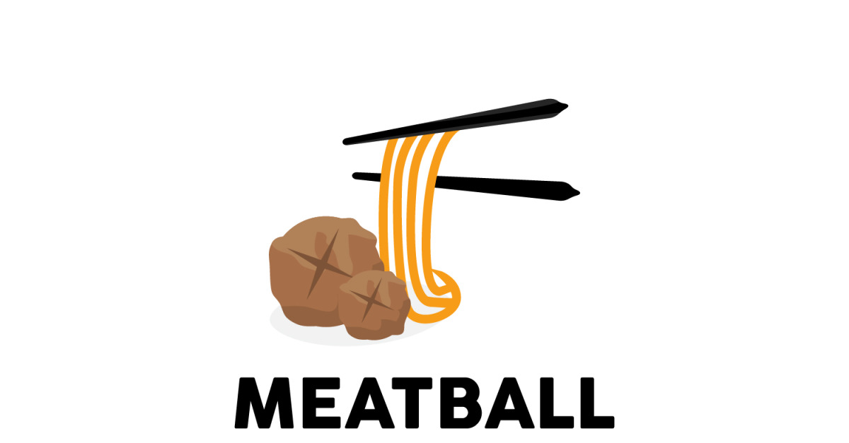 Meatball Logo Vector Fast Food TemplateV10 - TemplateMonster