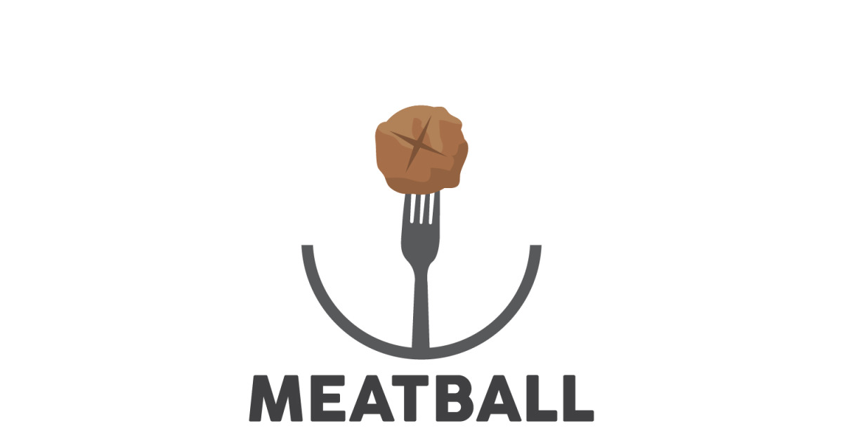 Meatball Logo Vector Fast Food TemplateV11 - TemplateMonster