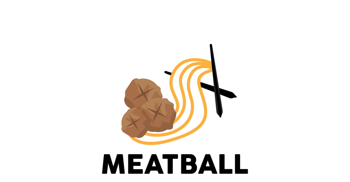 Meatball Logo Vector Fast Food TemplateV13 - TemplateMonster
