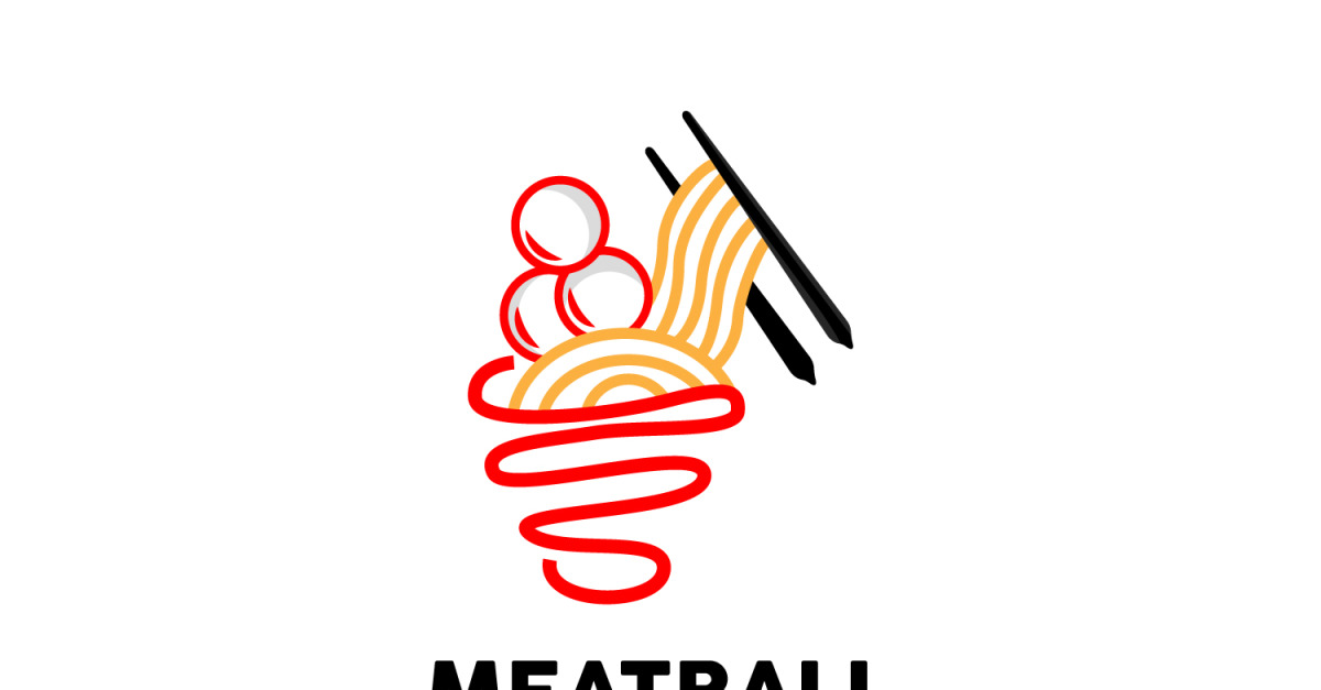 Meatball Logo Vector Fast Food TemplateV8 - TemplateMonster