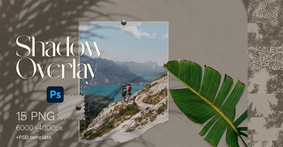 Natural Shadow Overlays - 15 PNG #416610 - TemplateMonster