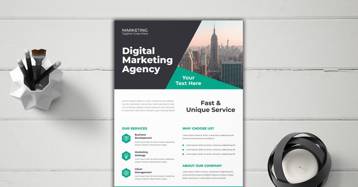 Business Analysis Consultation Marketing Flyer Vector Layout