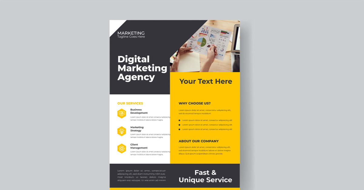 Business Risk Management Seminar Marketing Flyer Vector Layout