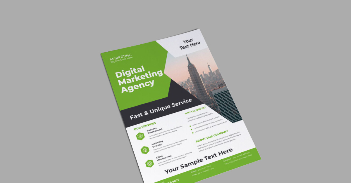 Digital Transformation Seminar Marketing Flyer Vector Layout
