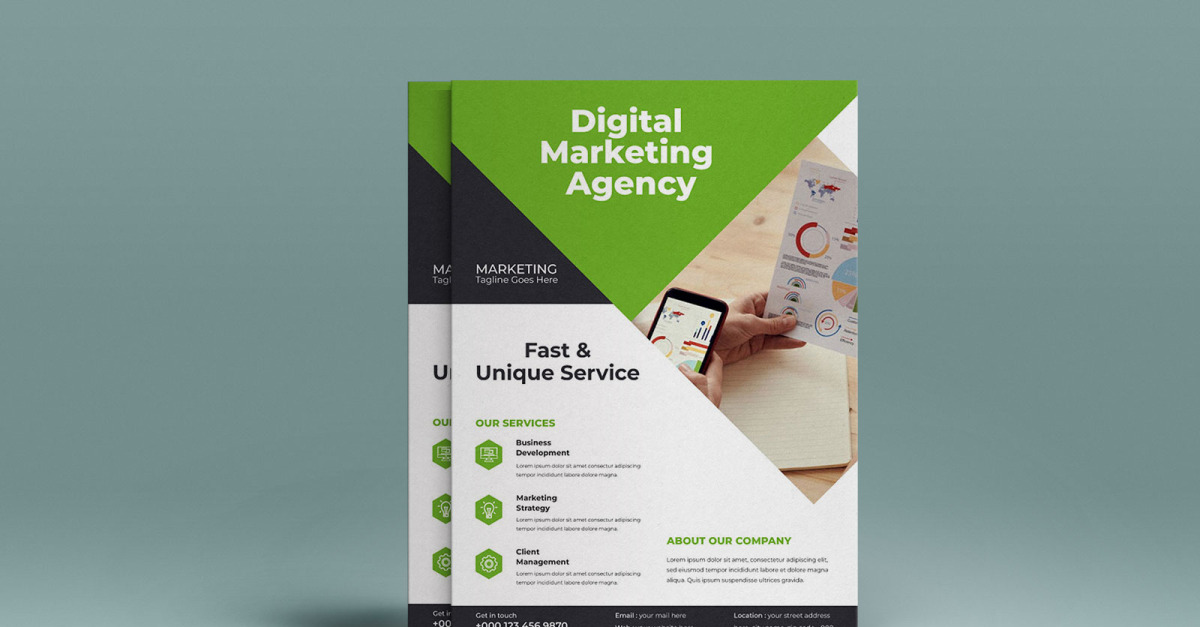 Modern Digital Marketing Agency Business Trade Show Exhibition Flyer
