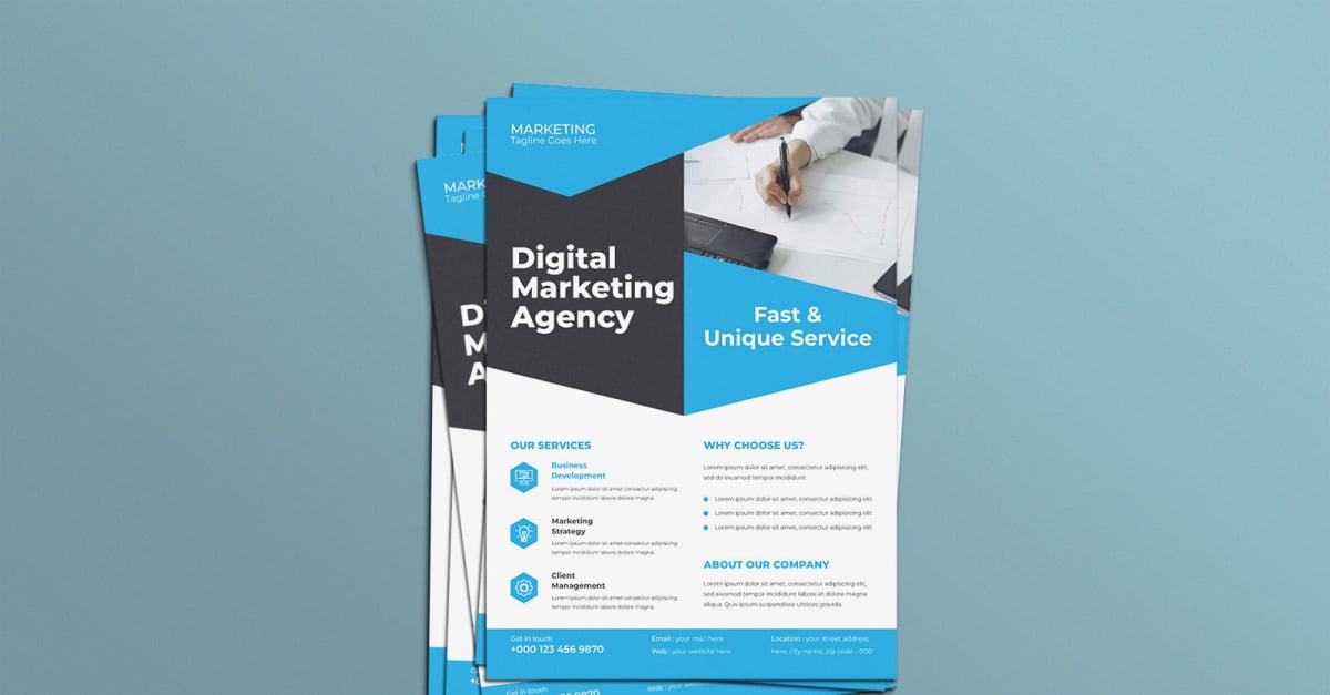 Digital Marketing Agency Digital Marketing Campaign Flyer Vector Layout