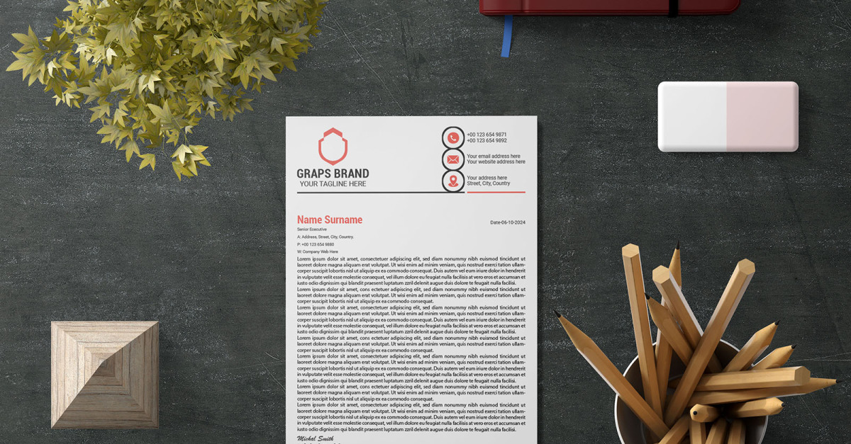 Diseño de membrete Template_185 #416954 - TemplateMonster