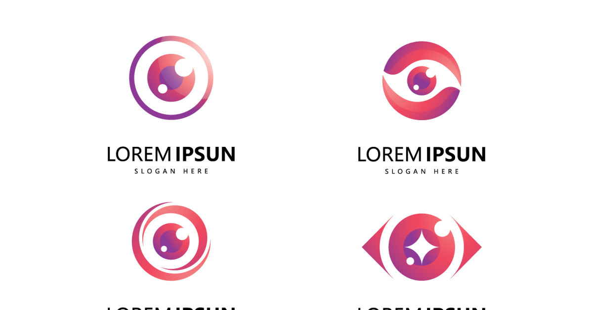 Colorful eye care Health eye logo Template. Icon symbol V9