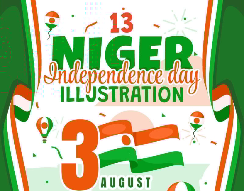 13 Día de la Independencia de Níger Ilustración