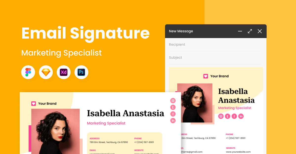 Marketing Specialist - Email Signature Template V5