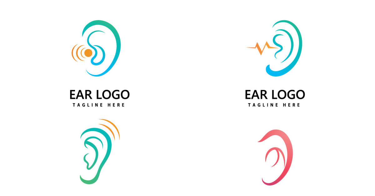 Oído, oído logo icono vector diseño V9 - TemplateMonster