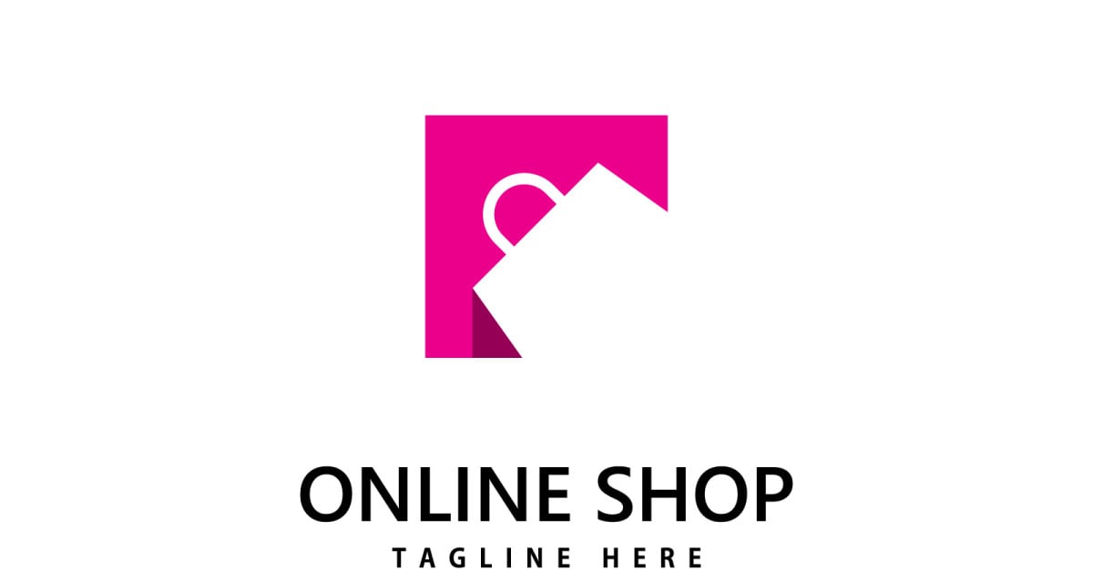 Shopping bag store logo. online shopping logo design V1