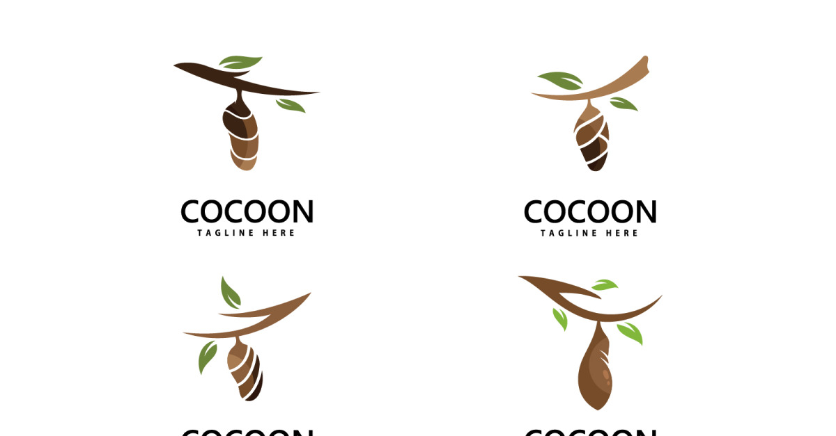 Cocoon 徽标矢量图标插画模板设计 V5 #417336 - TemplateMonster