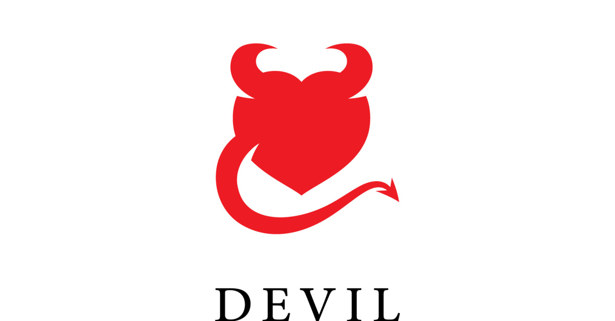 Modelo de ícone de vetor de logotipo Red Devil V 2