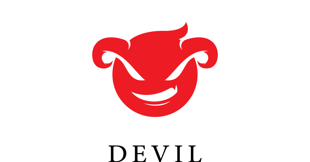 Red Devil logo vector icon template V 4 - TemplateMonster