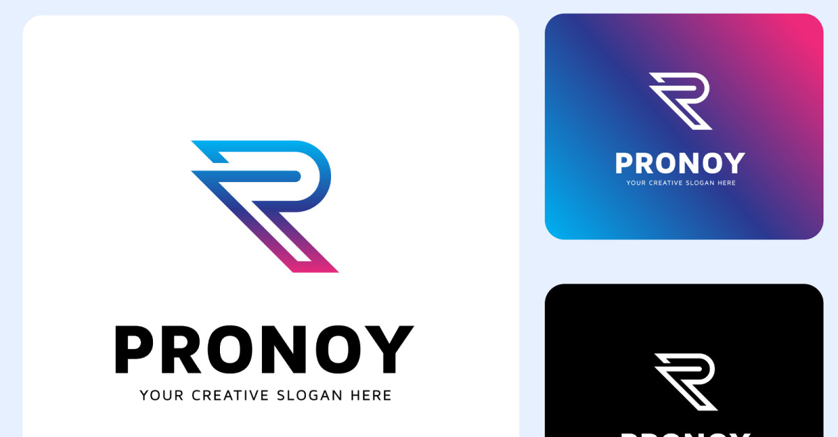 P Harfi Logo Tasarım Şablonu ''Ücretsiz''