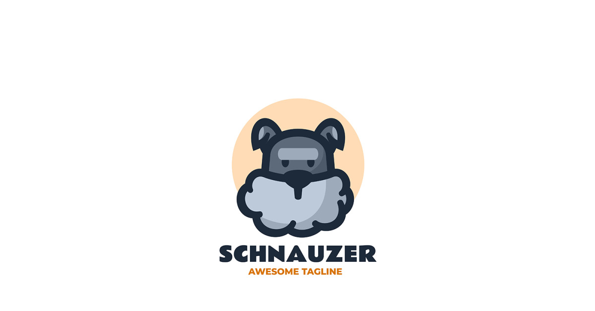 Schnauzer Simple Mascot Logo #417490 - TemplateMonster