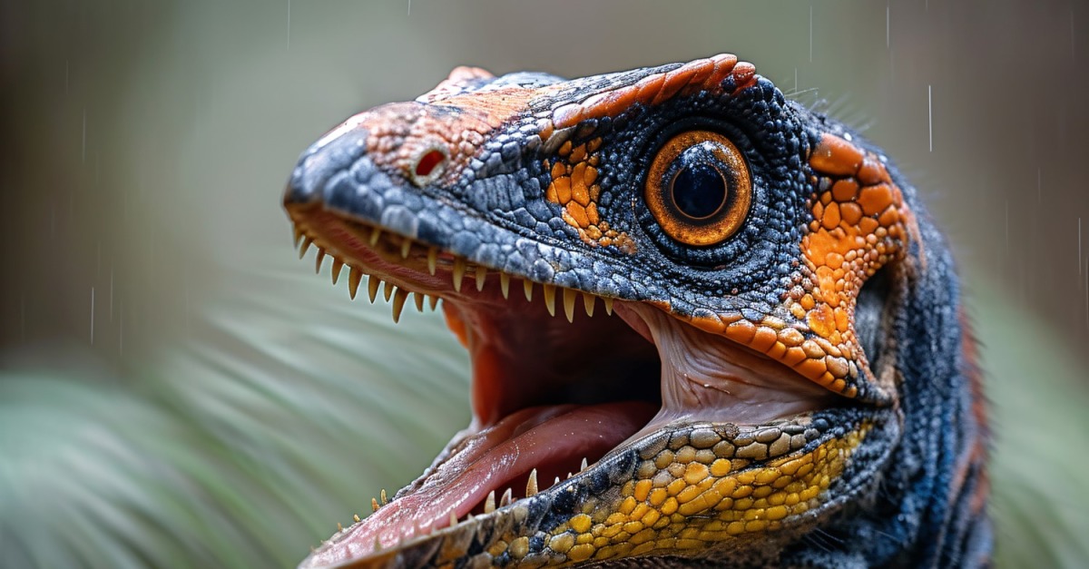 Fotografía realista del dinosaurio Velociraptor 2