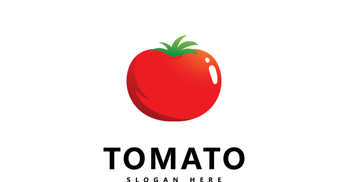Tomato logo vector icon illustration design V7