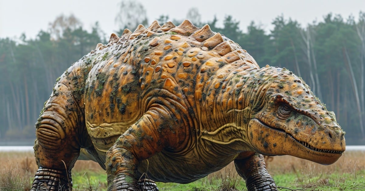 Fotografía realista del dinosaurio Nodosaurus 4