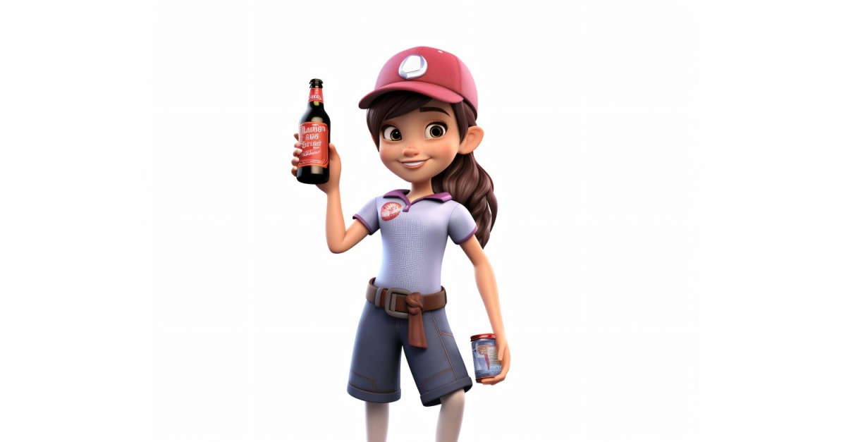 3D pixar Character Child Girl with relevant environment 40