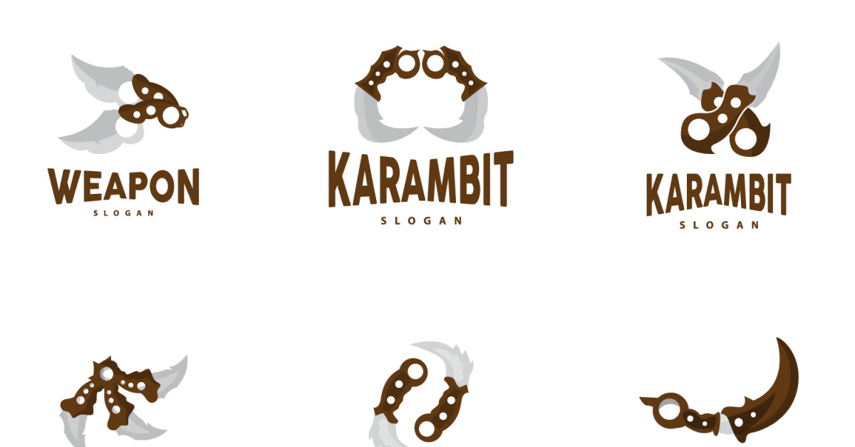 Kerambit Logo Silah Aracı Vektör TasarımıV8 - TemplateMonster