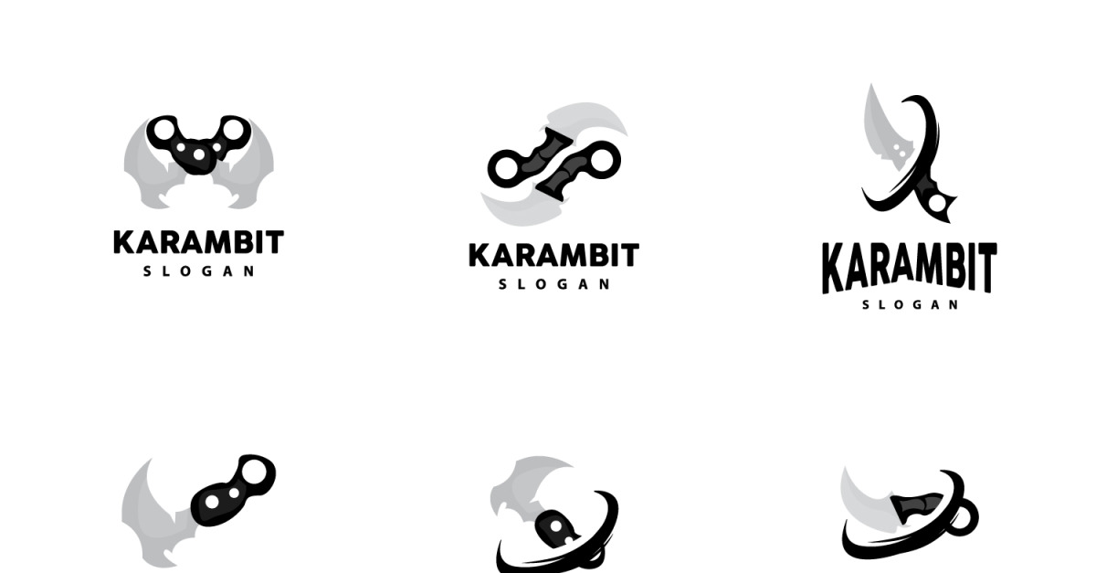 Kerambit Logo Silah Aracı Vektör TasarımıV15