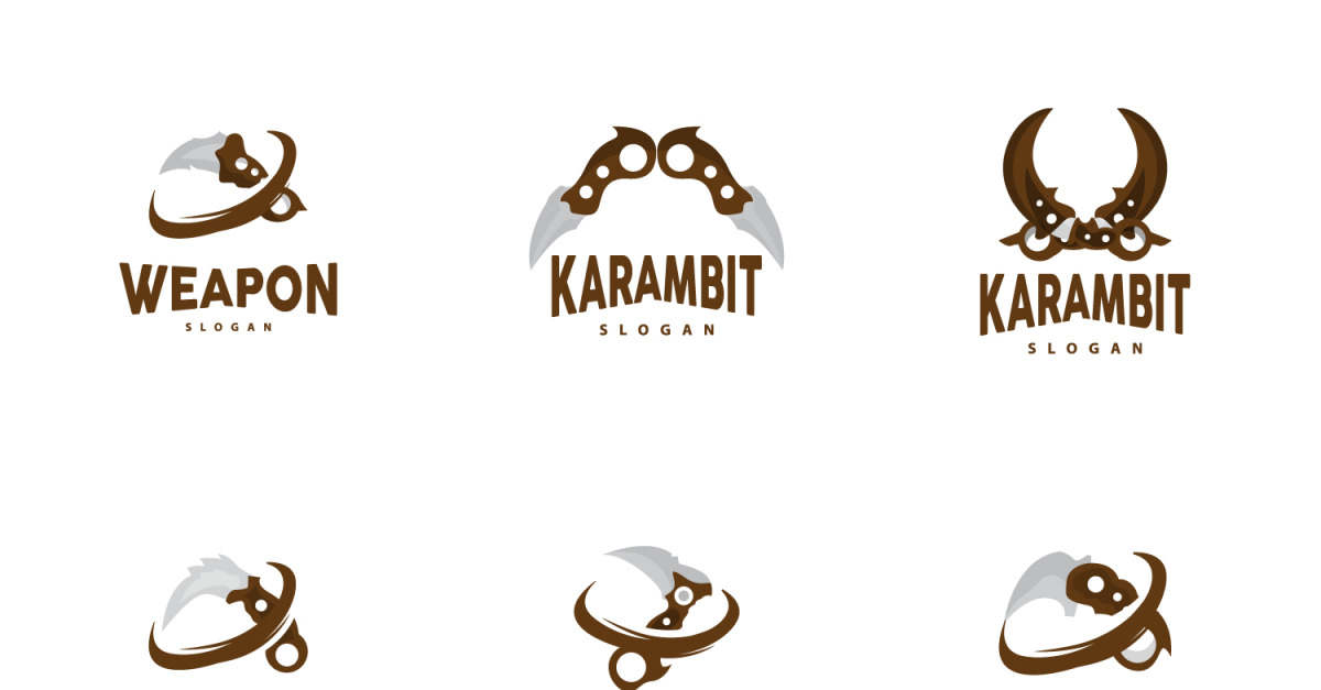 Kerambit Logo Silah Aracı Vektör TasarımıV16