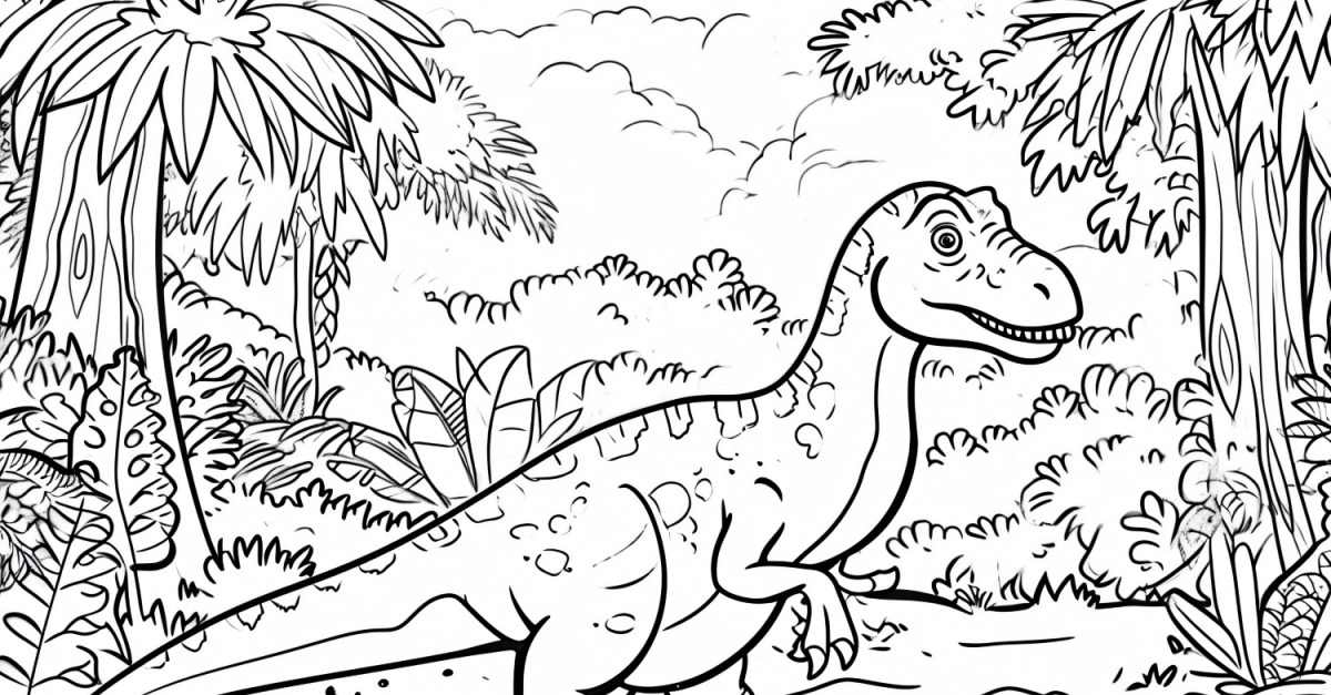 Baryonyx Dinosaur Colouring Pages 1 #418045 - TemplateMonster