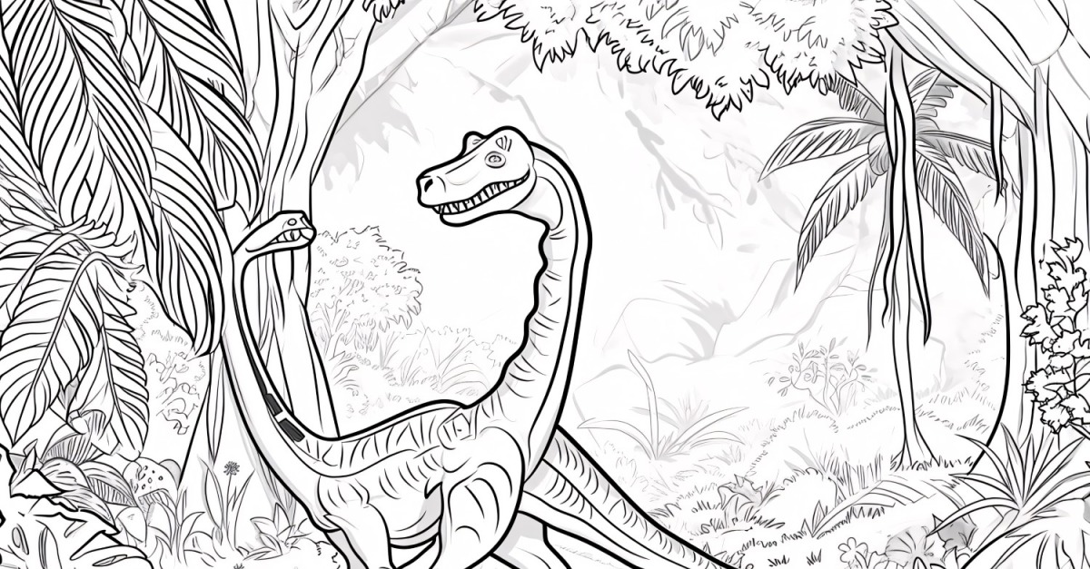 Compsognathus Dinosaur Colouring Pages 4 - TemplateMonster