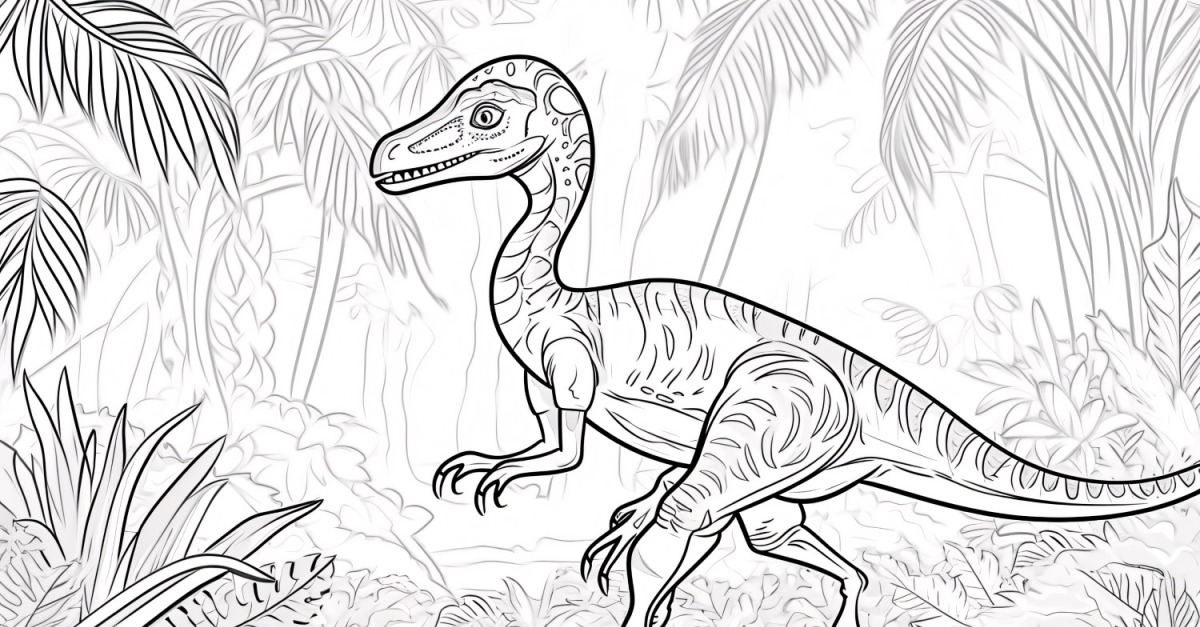 Oviraptor Dinosaur Colouring Pages 8 - TemplateMonster