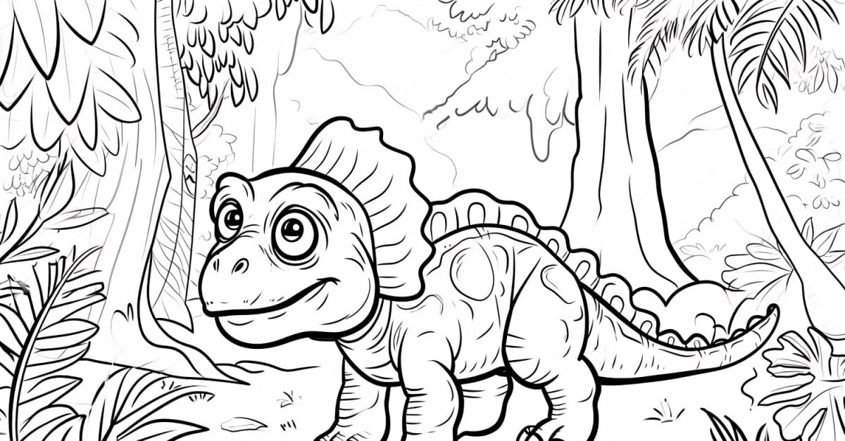 Pachycephalosaurus Dinosaur Colouring Pages 1