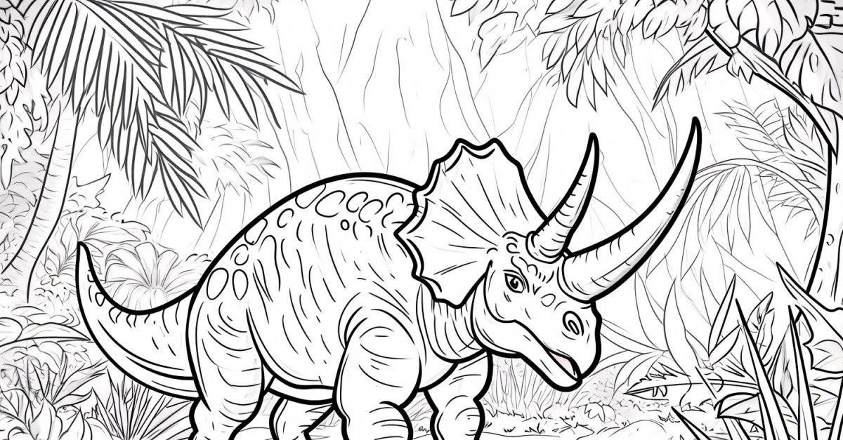 Protoceratops Dinosaur Colouring Pages 2 - TemplateMonster