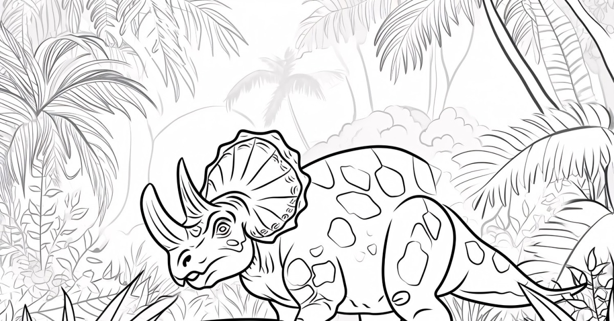 Protoceratops Dinosaur Colouring Pages 4 - TemplateMonster