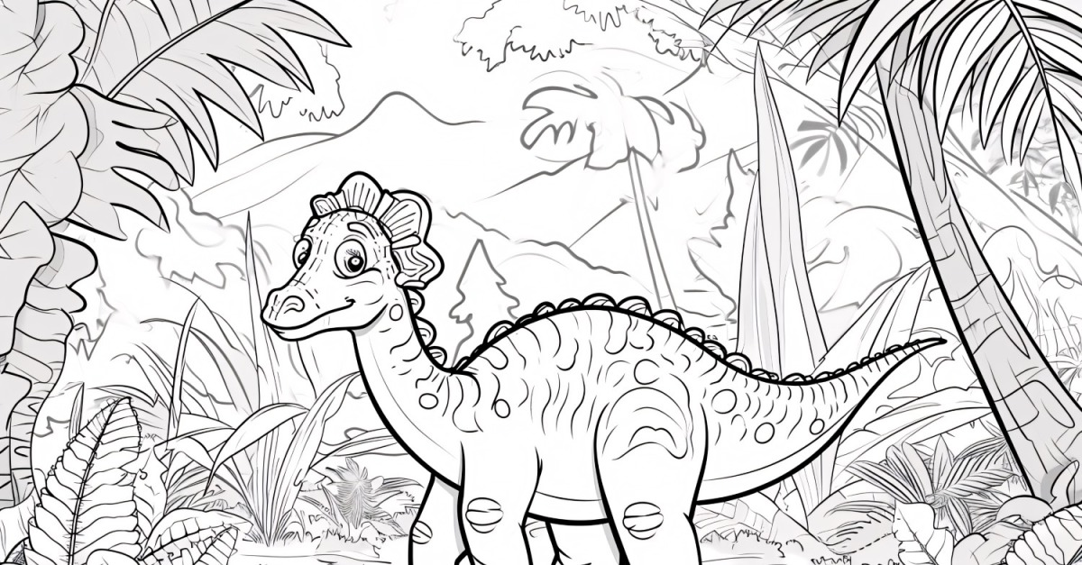 Amargasaurus Dinosaur Colouring Pages 1 - TemplateMonster
