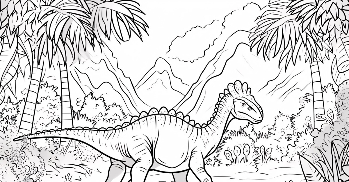 Amargasaurus Dinosaur Colouring Pages 2 - TemplateMonster