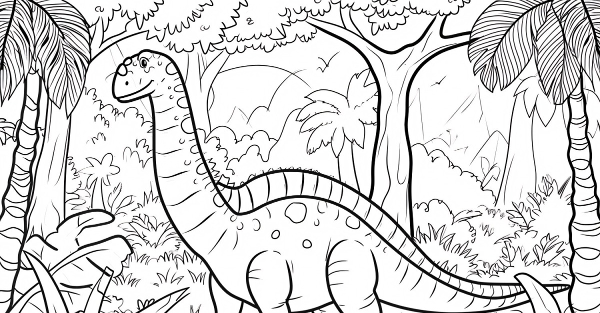 Amargasaurus Dinosaur Colouring Pages 4 - TemplateMonster