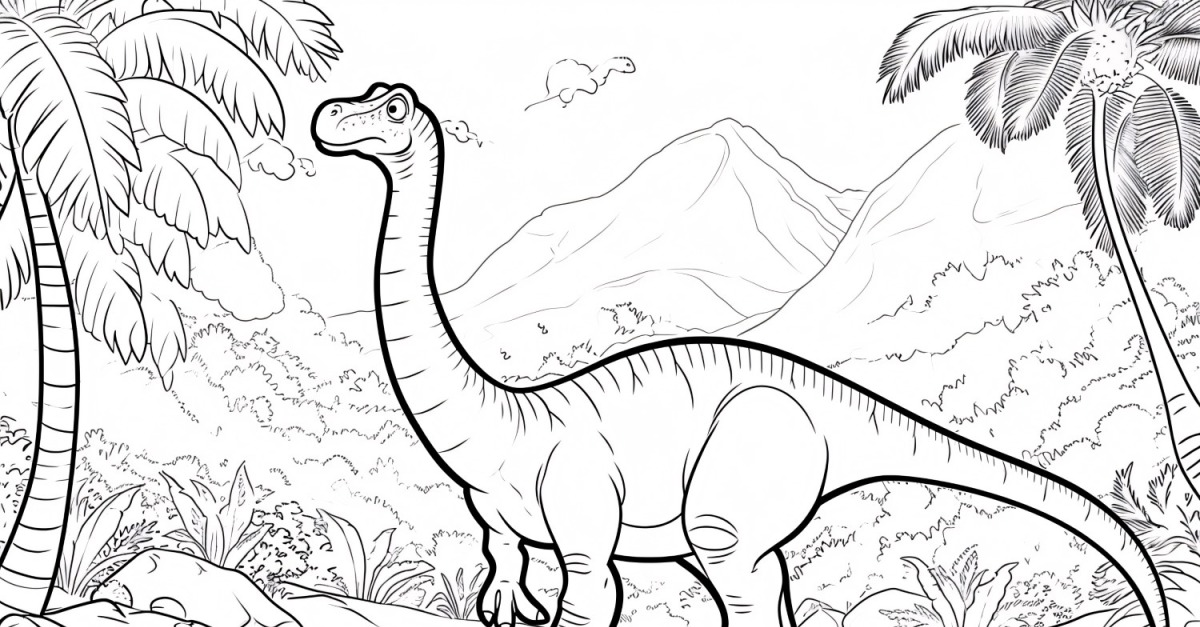 Camarasaurus Dinosaur Colouring Pages 4 - TemplateMonster