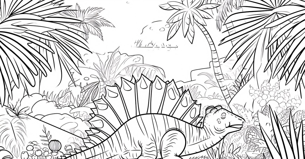 Dimetrodon Dinosaur Colouring Pages 2 - TemplateMonster