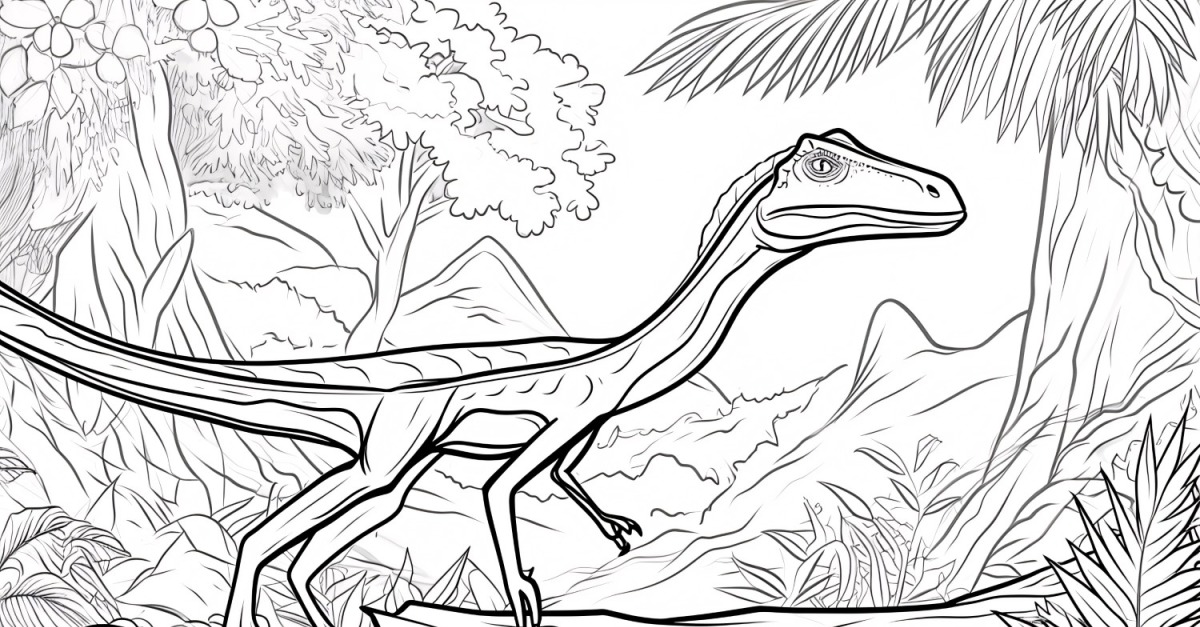 Dimorphodon Dinosaur Colouring Pages 2 - TemplateMonster
