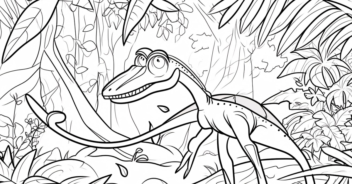 Dimorphodon Dinosaur Colouring Pages 3 - TemplateMonster