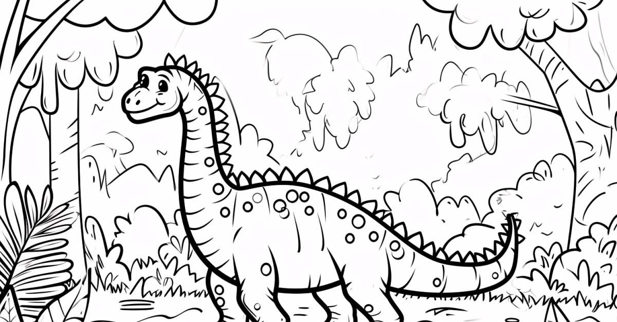Ouranosaurus Dinosaur Colouring Pages 4 - TemplateMonster