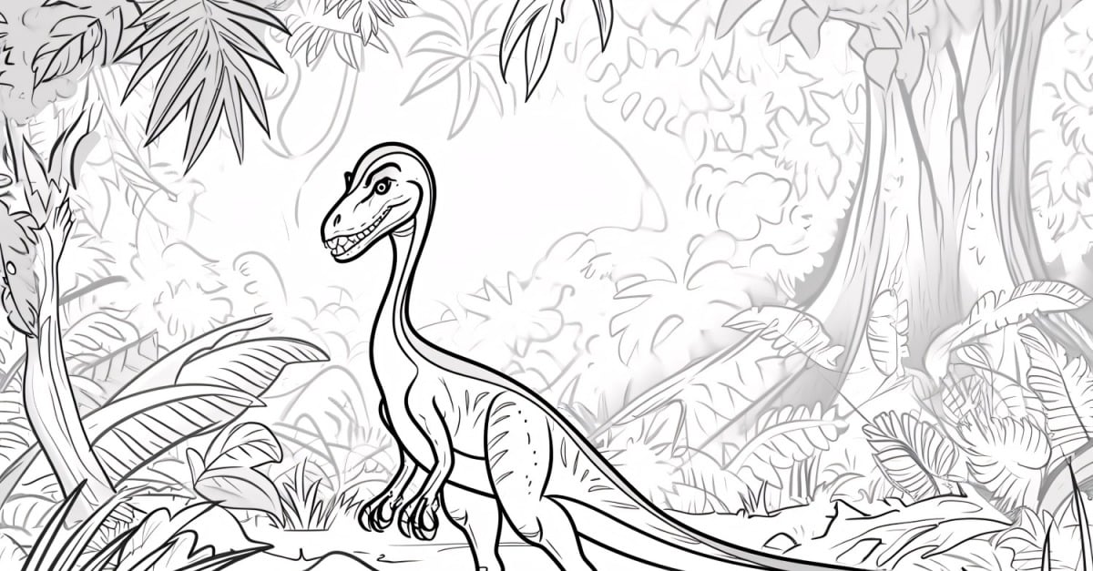 Sinosauropteryx Dinosaur Colouring Pages 2. - TemplateMonster