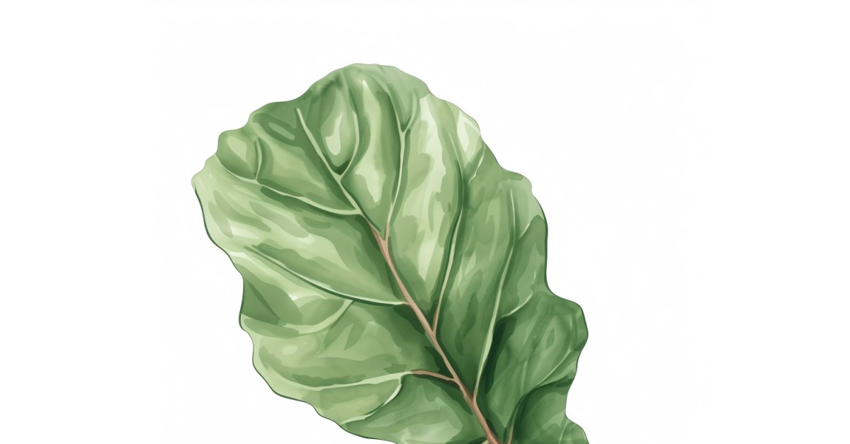 Fiddle Leaves Watercolour Style Painting 2 - TemplateMonster