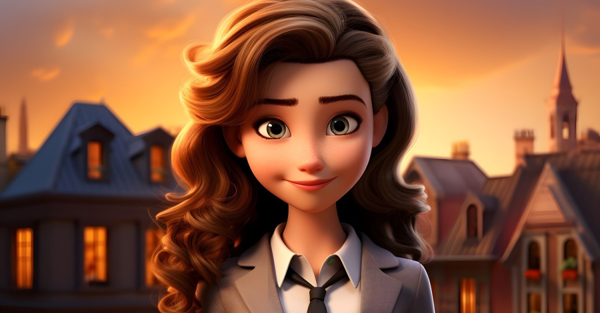 Personnage Pixar Fille Conseiller immobilier 1 modèle 3D