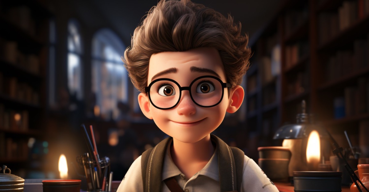 3D Character Boy Content Writer with relevant environment 1