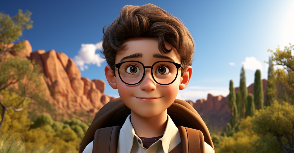3D Pixar Character Boy Environmental Scientist 2