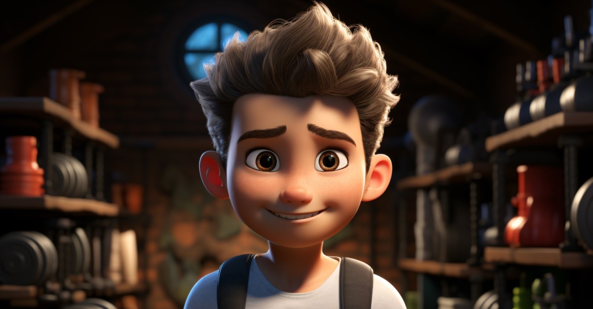 3D Character Boy Fitness_Trainer with relevant environment 4