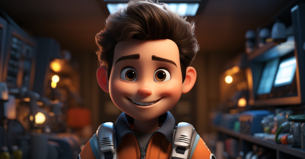 3D Character Child Boy Paramedic with relevant environment 4