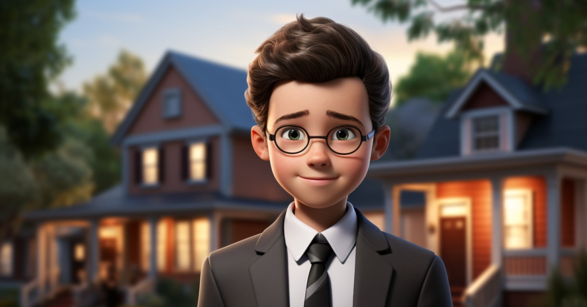 3D Character Boy Real_Estate Advisor relevant environment 3